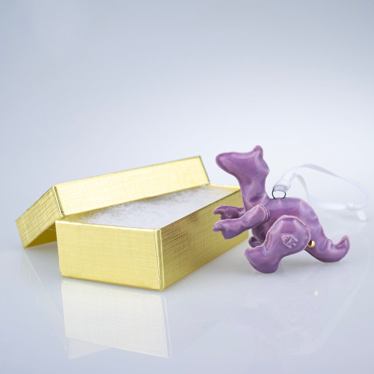 Lilac Mini-Allosaurus Ornament – Brettkernart