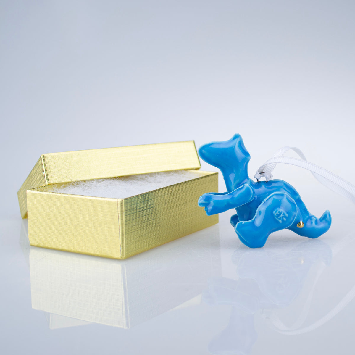 Sky Blue Mini-Allosaurus Ornament – Brettkernart